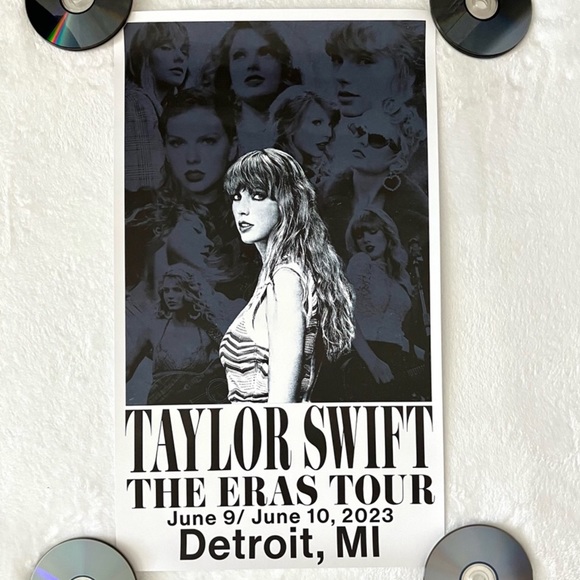 Taylor Swift | Art | New Taylor Swift Eras Tour Detroit Michigan Poster ...